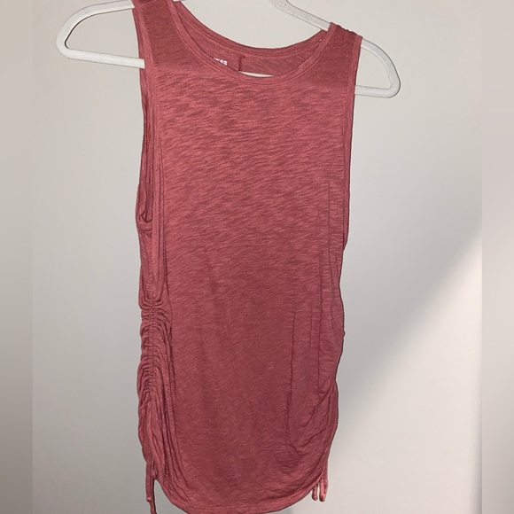 Express | Tops | Salmon Pink Sleeveless Tank Top With Drawstring Sides ...